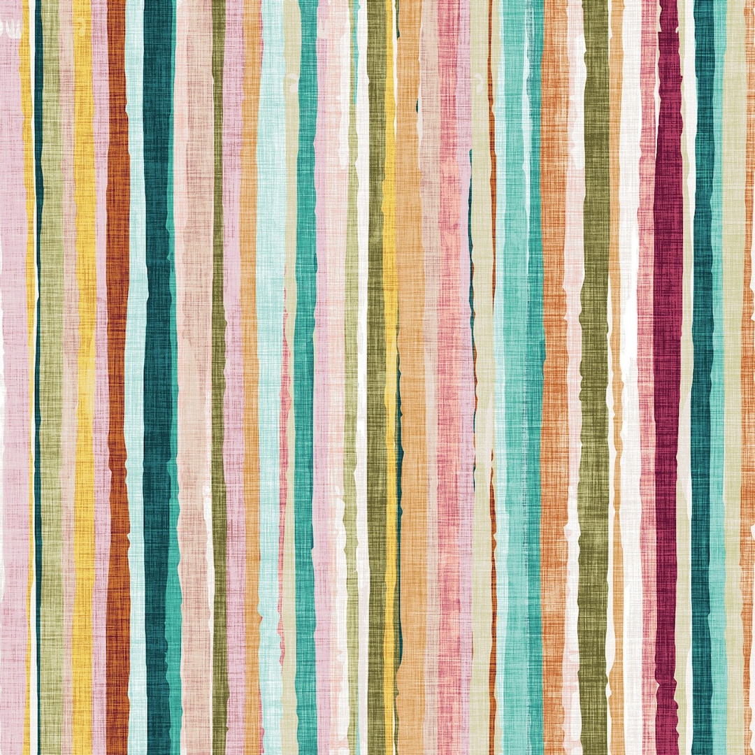New Earth - Multi Stripe by Esther Fallon-lau From Clothworks Fabric - Etsy