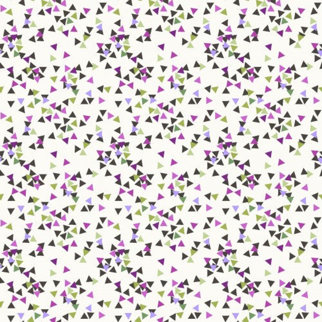 Thistle Patch - Triangles White by Teresa Magnuson From Clothworks ...