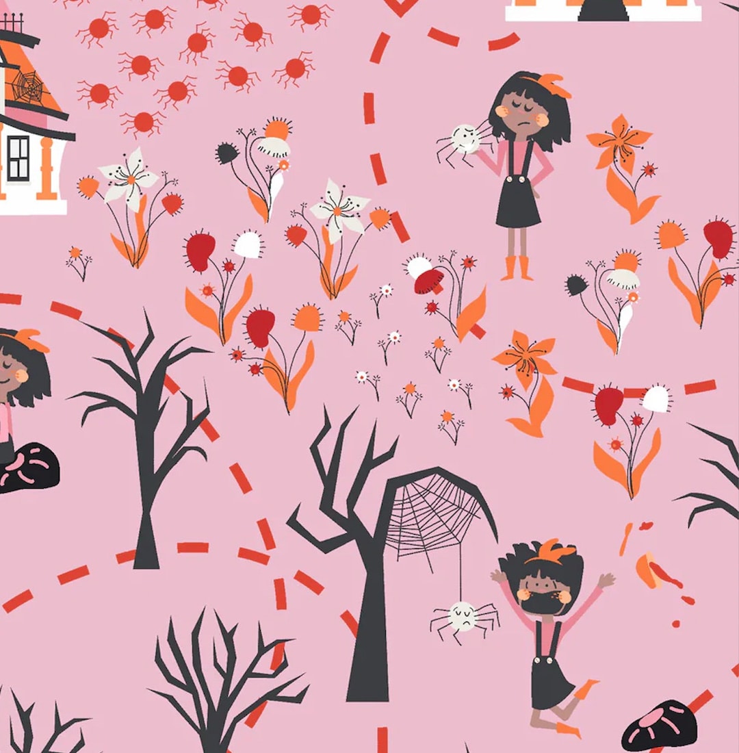 Little Miss - Story Pink by Meags and Me From Clothworks Fabric - Etsy