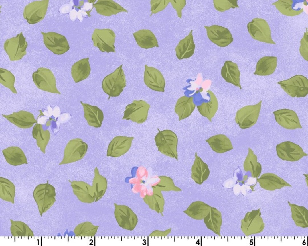 Cottage Bouquet - Leaves Purple From Maywood Studio Fabric - Etsy
