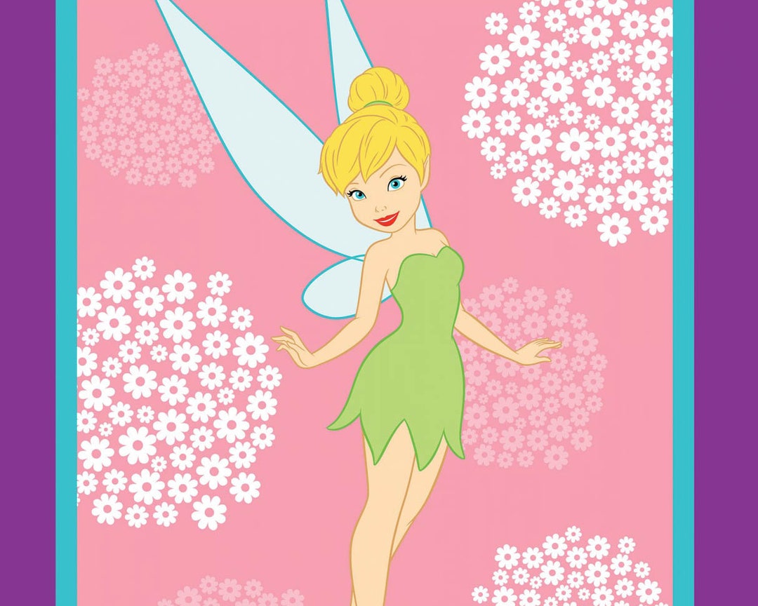 Disney Tinkerbell Tinkerbell Panel From Springs Creative Fabric - Etsy