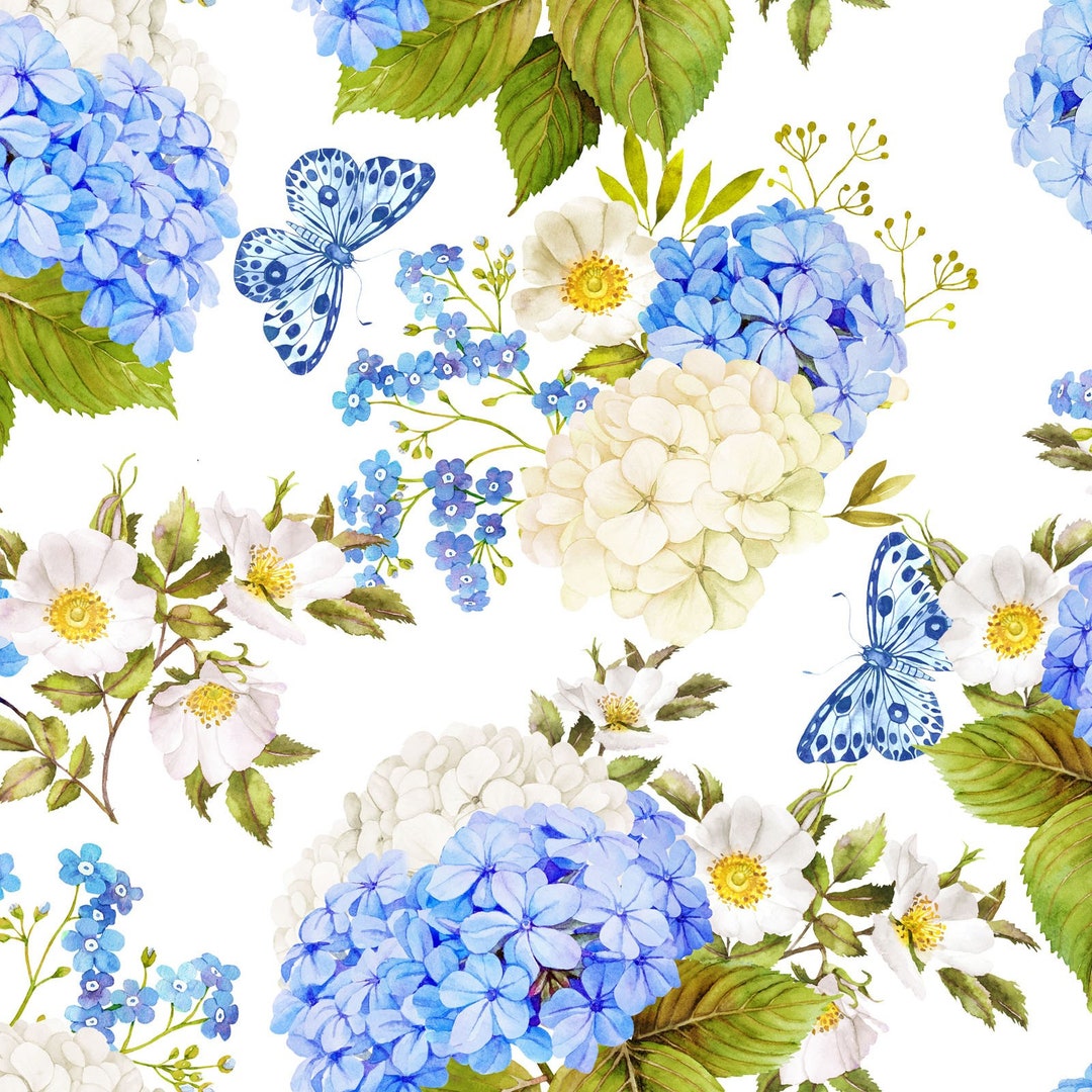 Periwinkle Spring - Large Floral White by Jason Yenter From in the ...