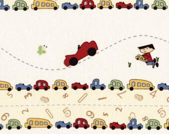 Toy Cars Fabric Little Toy Cars in Watercolor on Grey by - Etsy