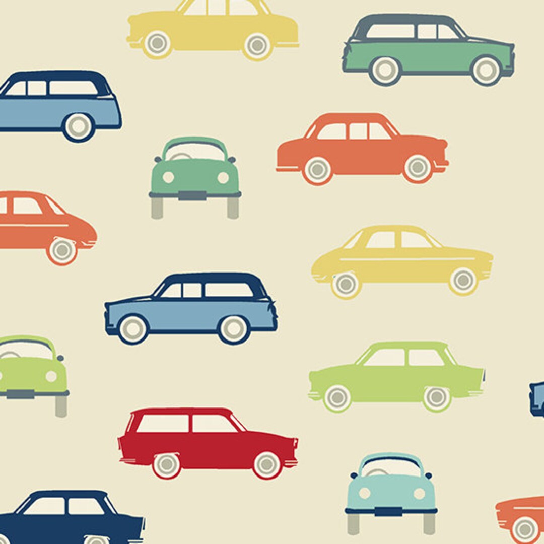 Sweet Ride - Cars Linen by Laundry Basket Quilts From Andover Fabrics ...