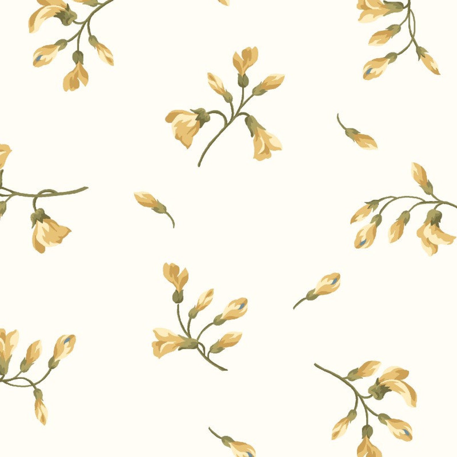 English Countryside - Spaced Buds Natural From Maywood Studio Fabric - Etsy