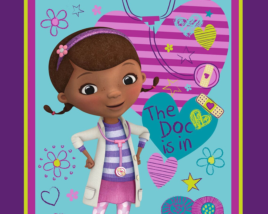 Doc McStuffins The Doc Is In PANEL from Springs Creative | Etsy