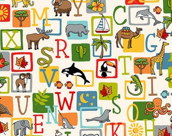 Mythical Beasts Alphabet Fabric Alphabetical Beastie Compendium by ...