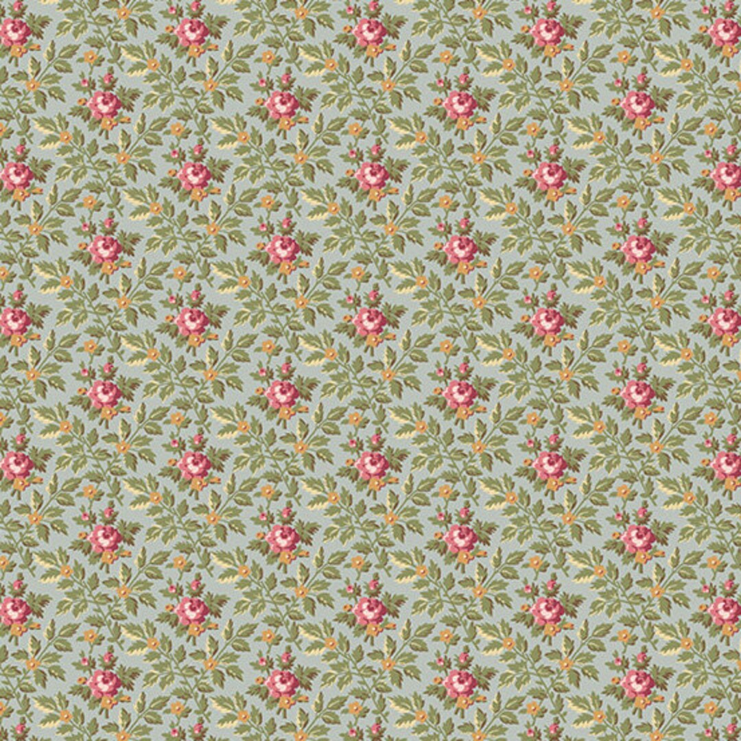 French Mill - Wallpaper Roses Gray From Andover Fabrics - Etsy