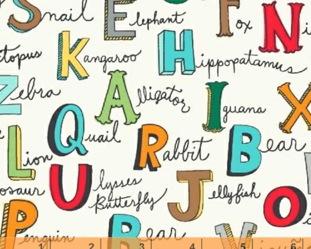 Animal ABC FLANNEL Alphabet by Whistler Studios From Windham Fabrics - Etsy