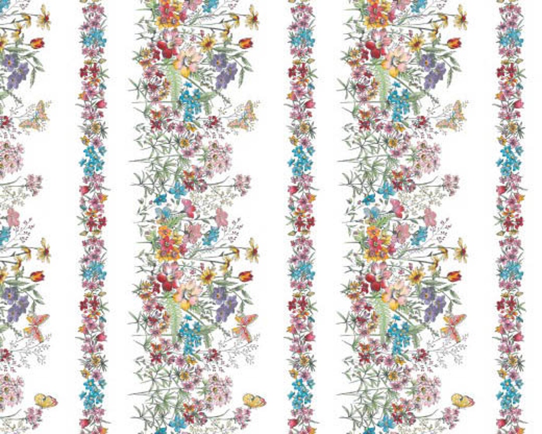 Meadow Edge Meadow Border White From Maywood Studio Fabric - Etsy