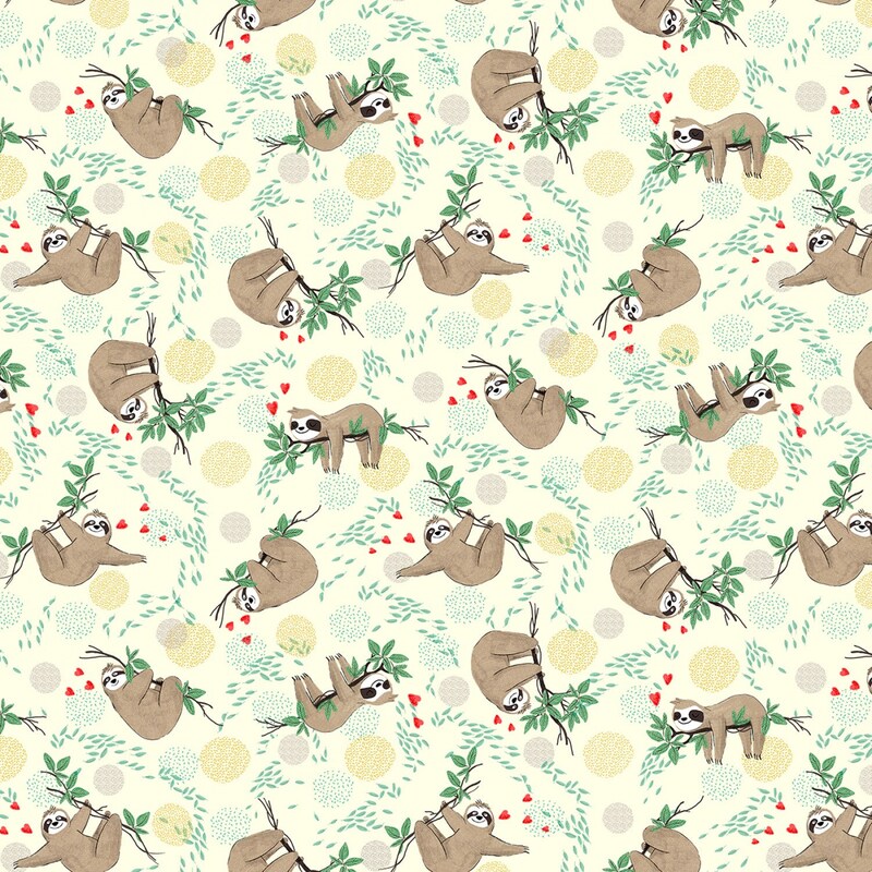 Sloth Fabric - Etsy