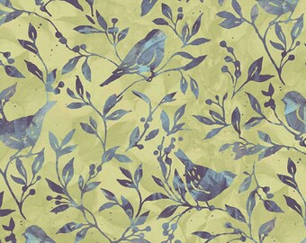 Victorian Era Floral Birds Fabric Victoria Victoria by Susan Polston ...