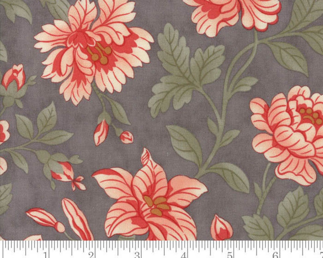 Quill - Floral Feather Grey by 3 Sisters From Moda - Etsy