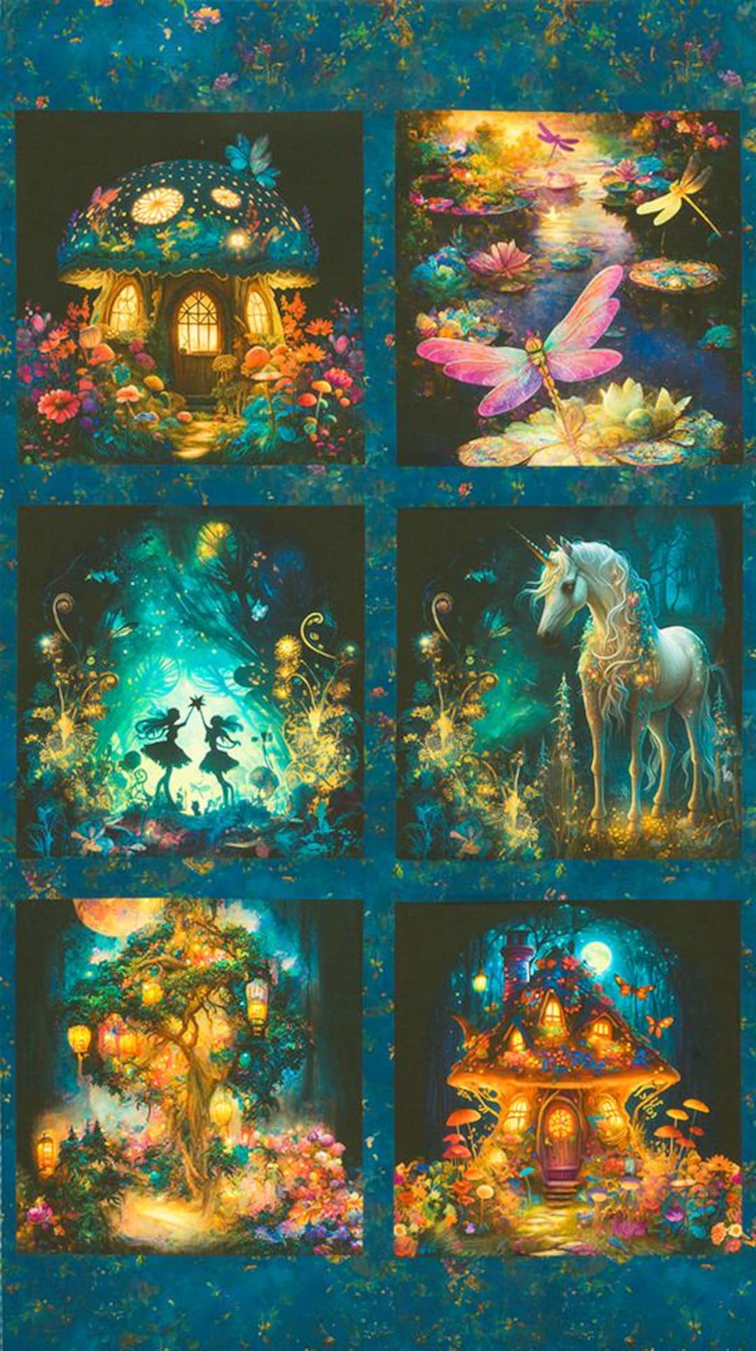 Night Fable - Magical Forest Panels PANEL 24 Inches From Robert Kaufman ...