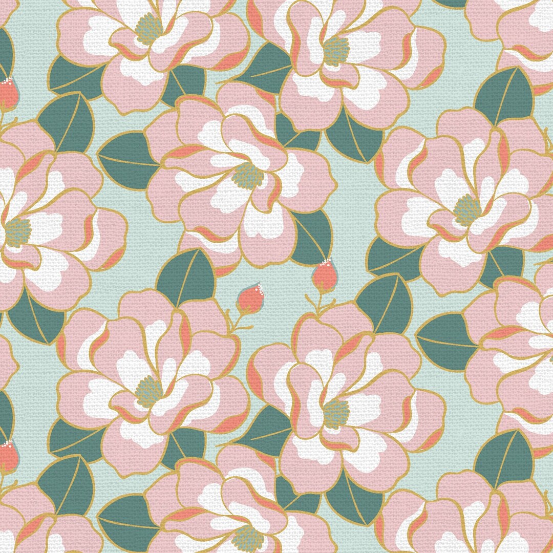 Magnolia Wonderland - Magnolia Flower Aqua Mint by Teresa Chan From ...