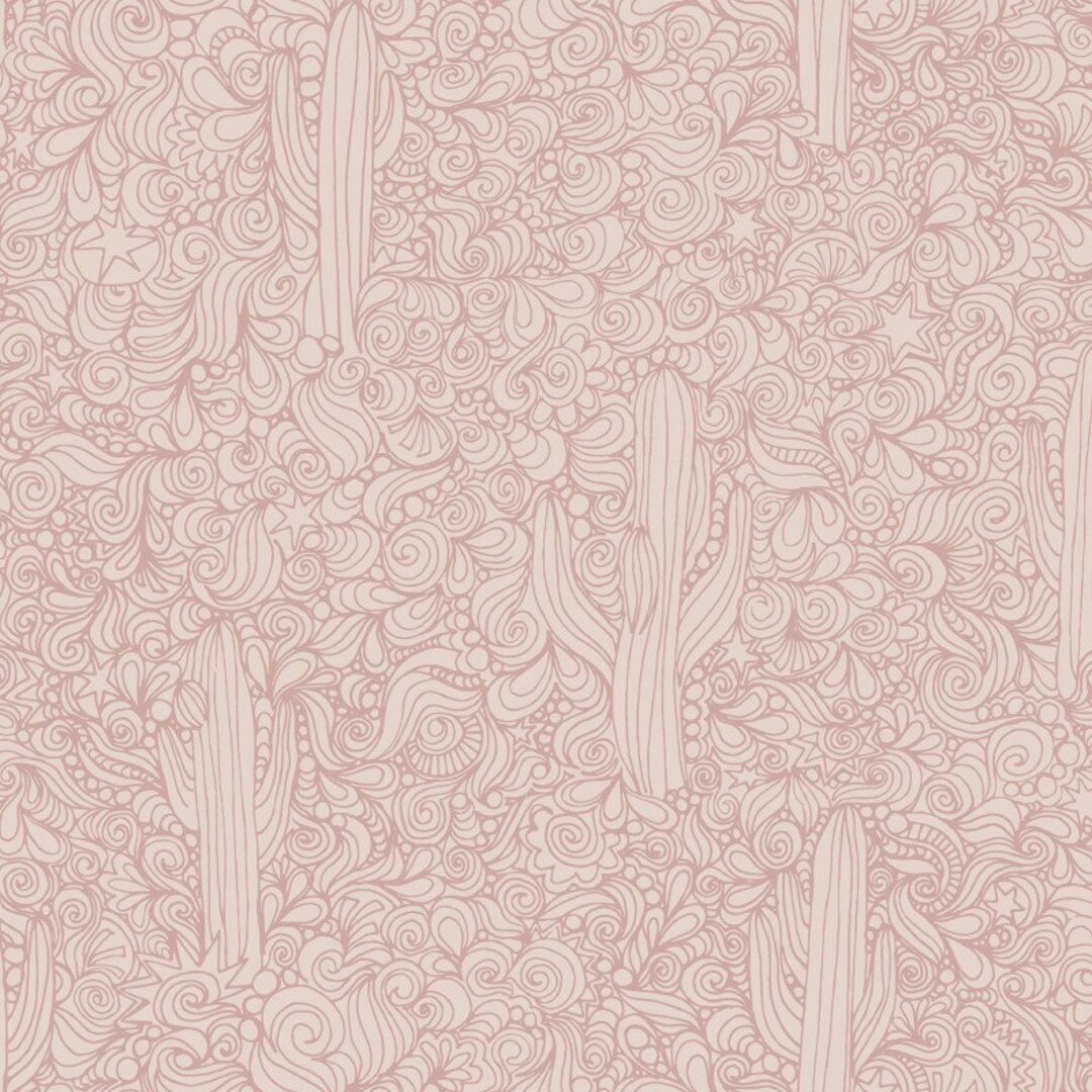 Saguaro Terracotta Outline From Maywood Studio Fabric - Etsy