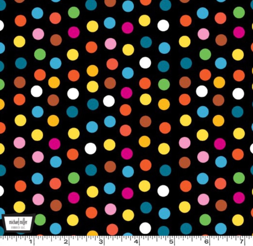 Animal Alphabet - Silly Dot Black From Michael Miller Fabric - Etsy