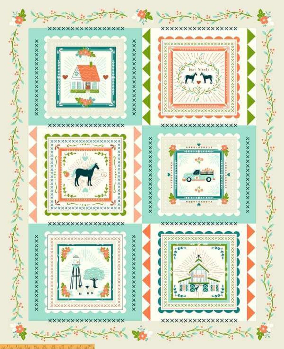 Cottage Farm - Farm PANEL 36 Inches From Windham Fabrics - Etsy