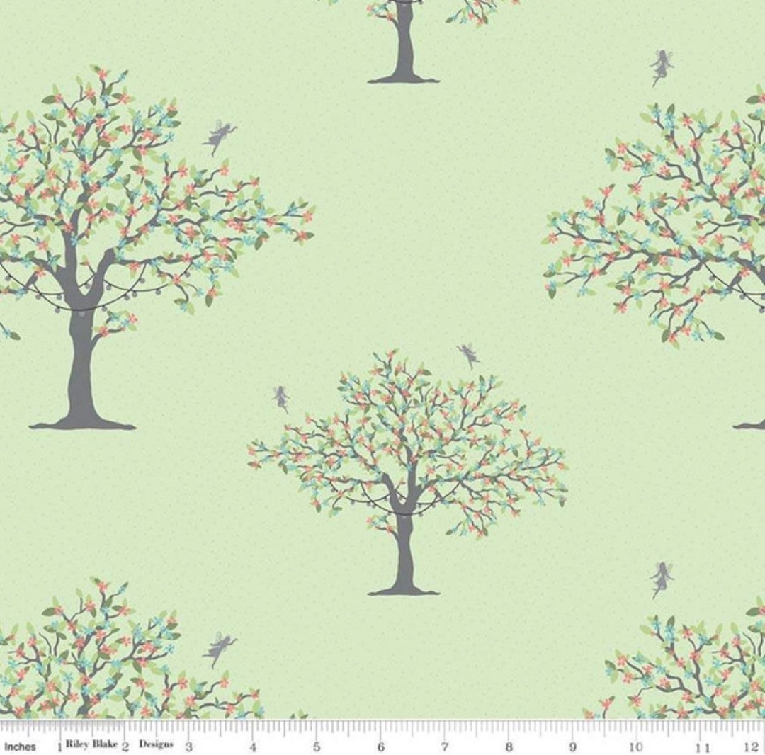 Fairy Edith - Maim Green Tree Sparkle by Amanda Castor From Riley Blake ...