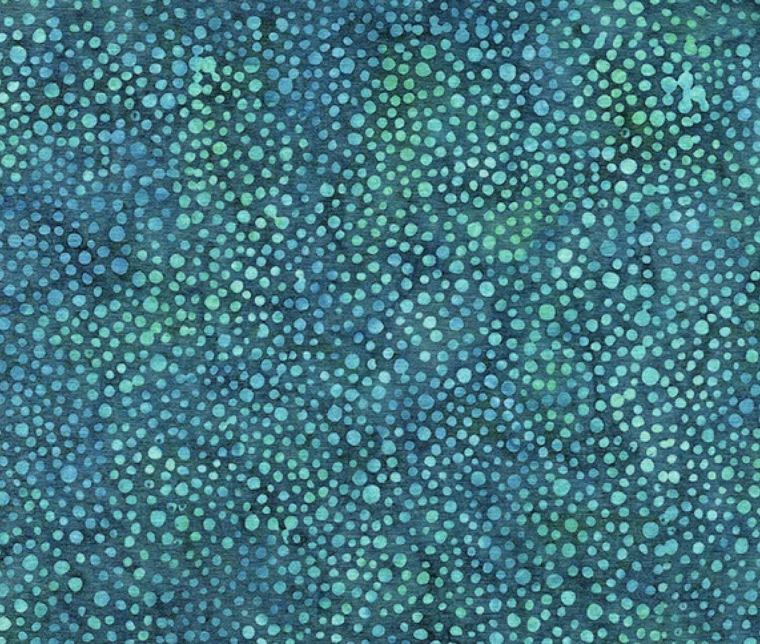 Blushing Garden BATIK - Dots Teal From Island Batik Fabric - Etsy