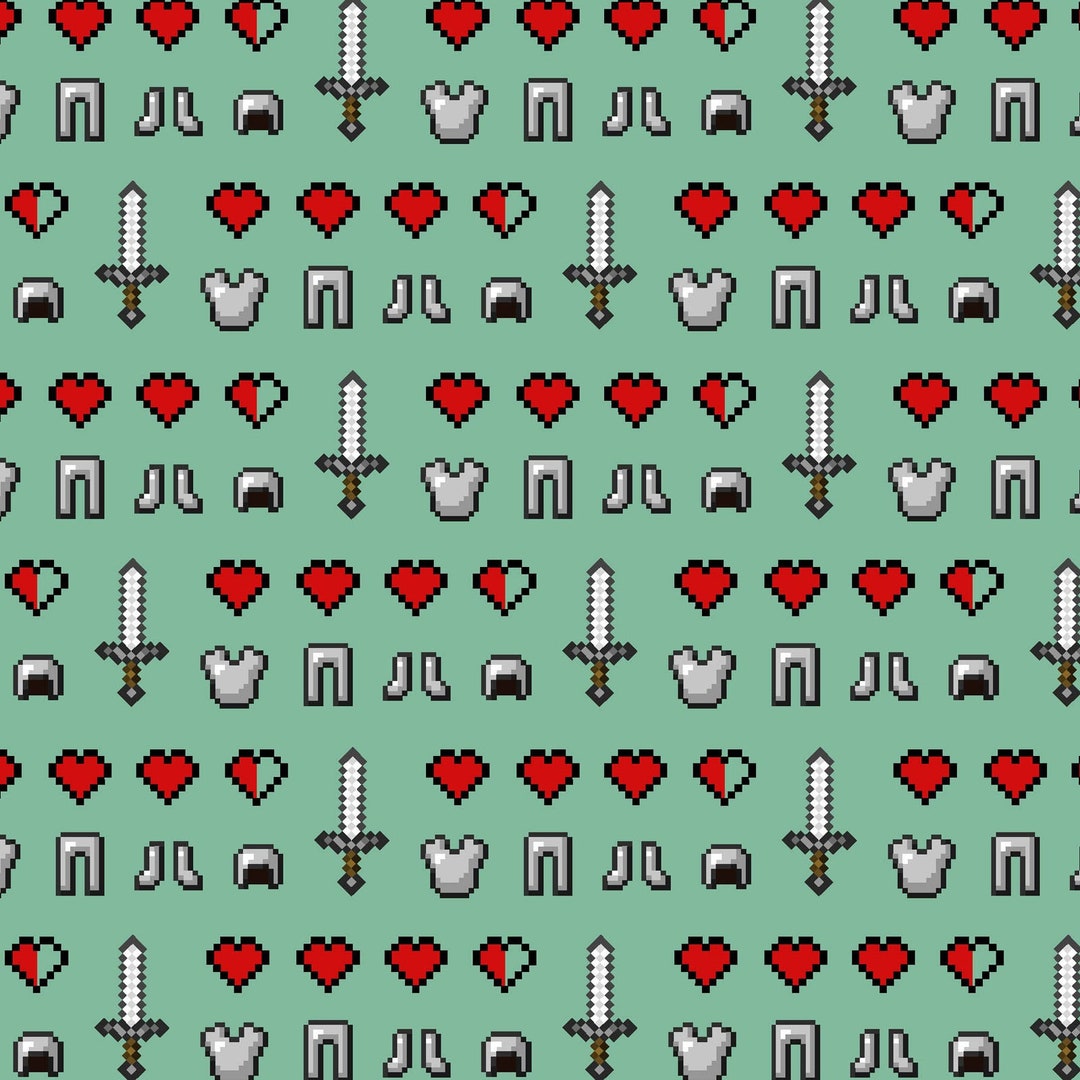 Minecraft - Icons From Springs Creative Fabric - Etsy
