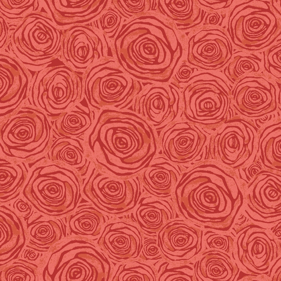 Moonlight Garden - Rosy Disposition Tonal Floral Red From RJR Fabrics ...