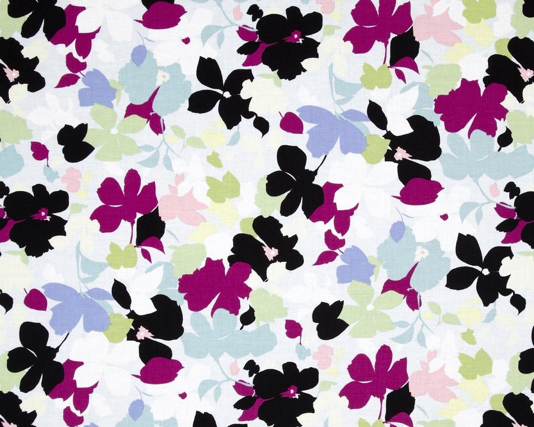 Modern Age - Floral Blue - Cotton Print Fabric From Studio E - Etsy