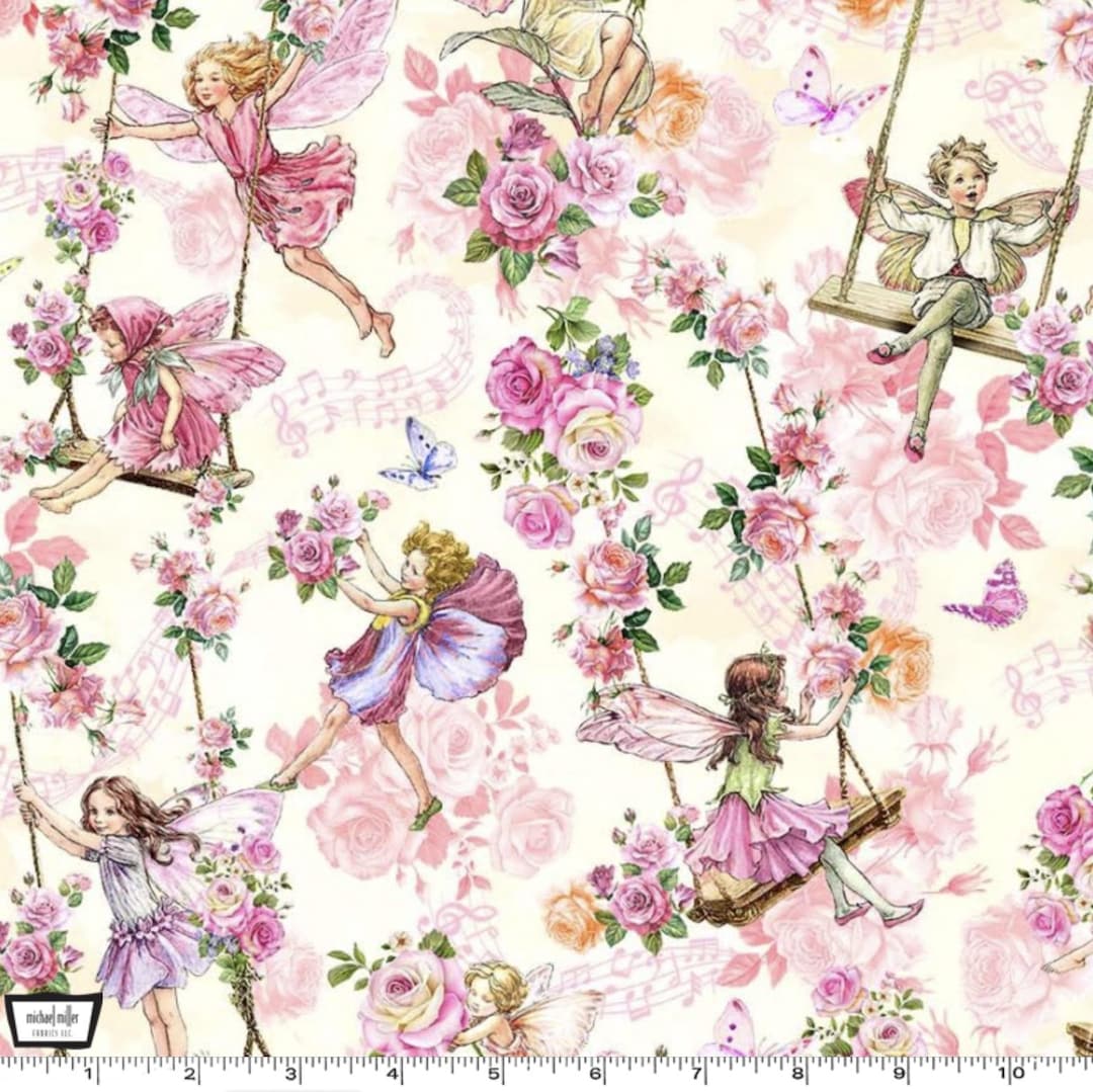 Spring Songs Flower Fairies - Garden Swings Cream From Michael Miller ...