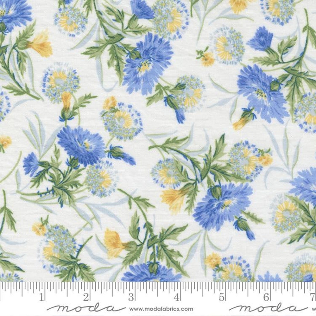 Summer Breeze - Patch Floral Dandelion White 33682 11 From Moda Fabrics ...