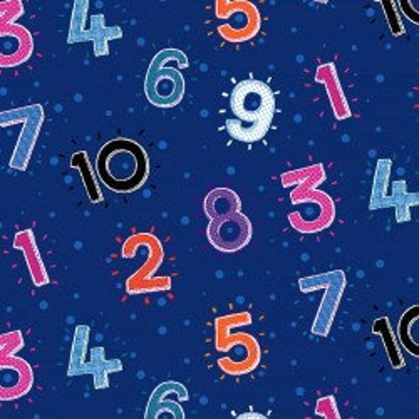 Numbers in the Jungle - Numbers Blue From Henry Glass Fabric - Etsy Canada