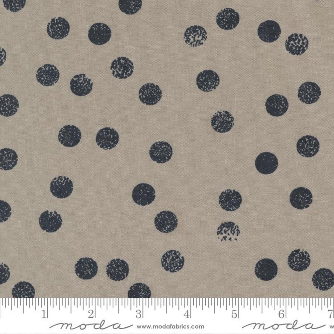 Filigree - Dottie Dots Stone Black Dk Tan 1813 16 by Zen Chic From Moda Fabrics - Etsy