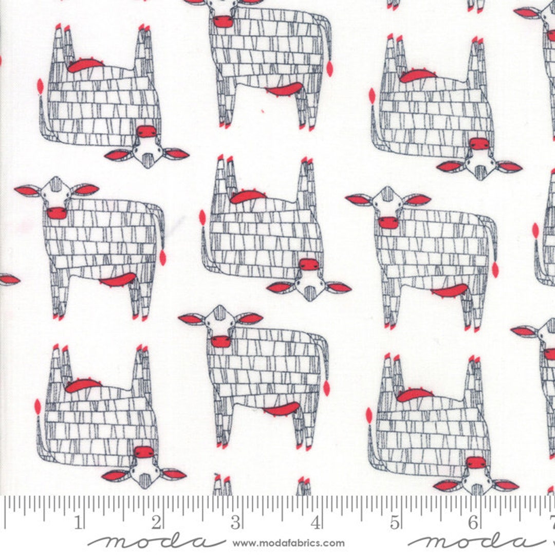 Farm Fresh - Cows White From Moda Fabrics - Etsy