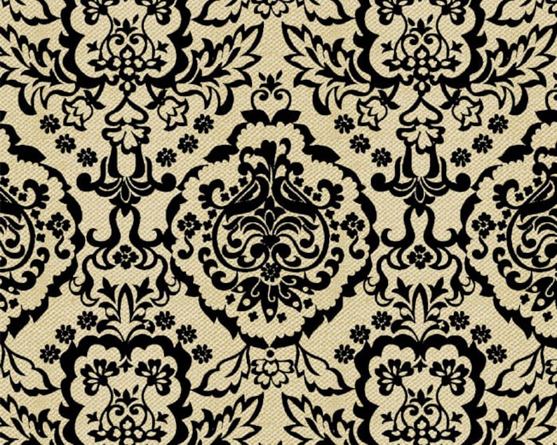 Calavera - Damask Cream From David Textiles - Etsy