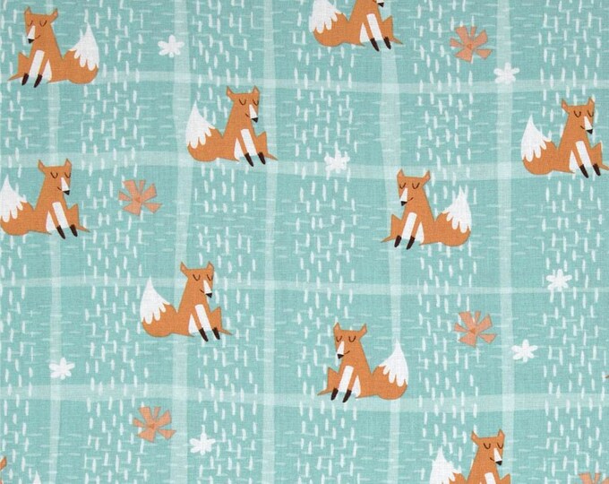 SALE Wonderful Woodlands Teal Fox Plaid by Arrolynn - Etsy