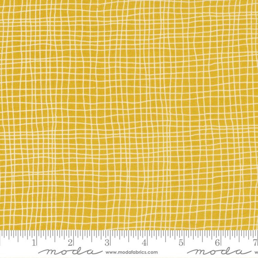 Filigree - Grids Saffron Yellow 1815 13 by Zen Chic From Moda Fabrics ...