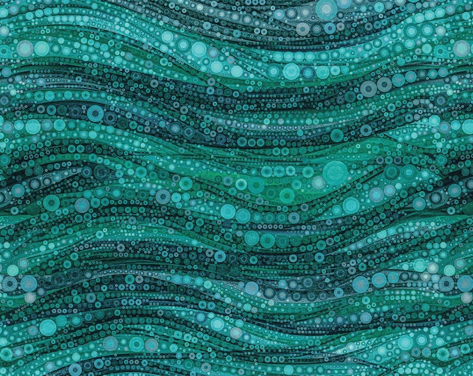 Gigi in the Garden - Stained Glass Abstract Circles Teal From Camelot ...