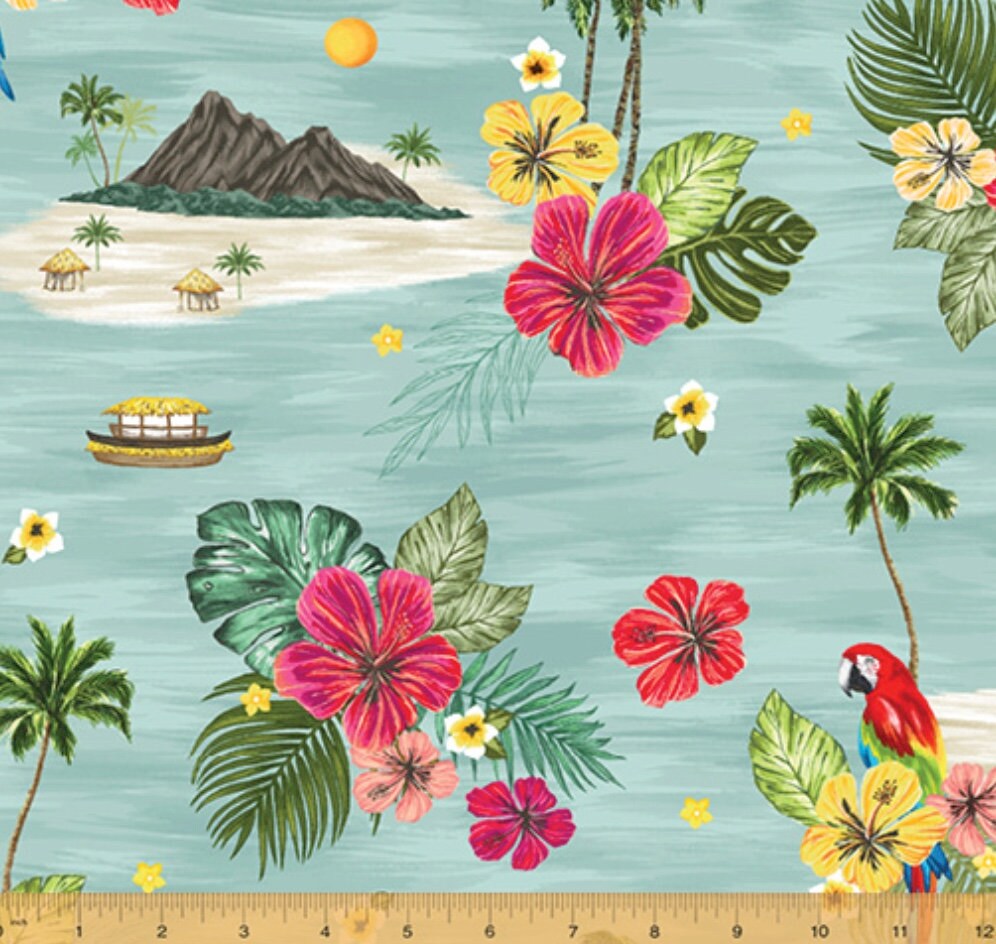 Isla Isla Scene Aqua by Whistler Studios From Windham | Etsy