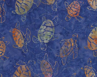 Turtle Shell Blue Geometric Fabric Turtle Shell by Yuliia Studzinska ...