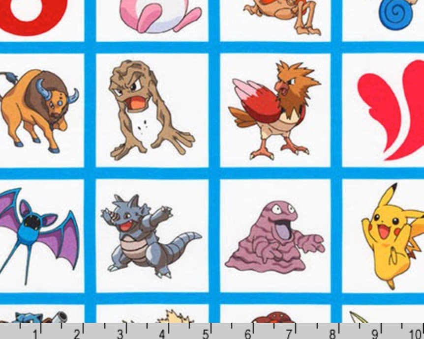 Pokemon - Multi Grid Characters From Robert Kaufman - Etsy