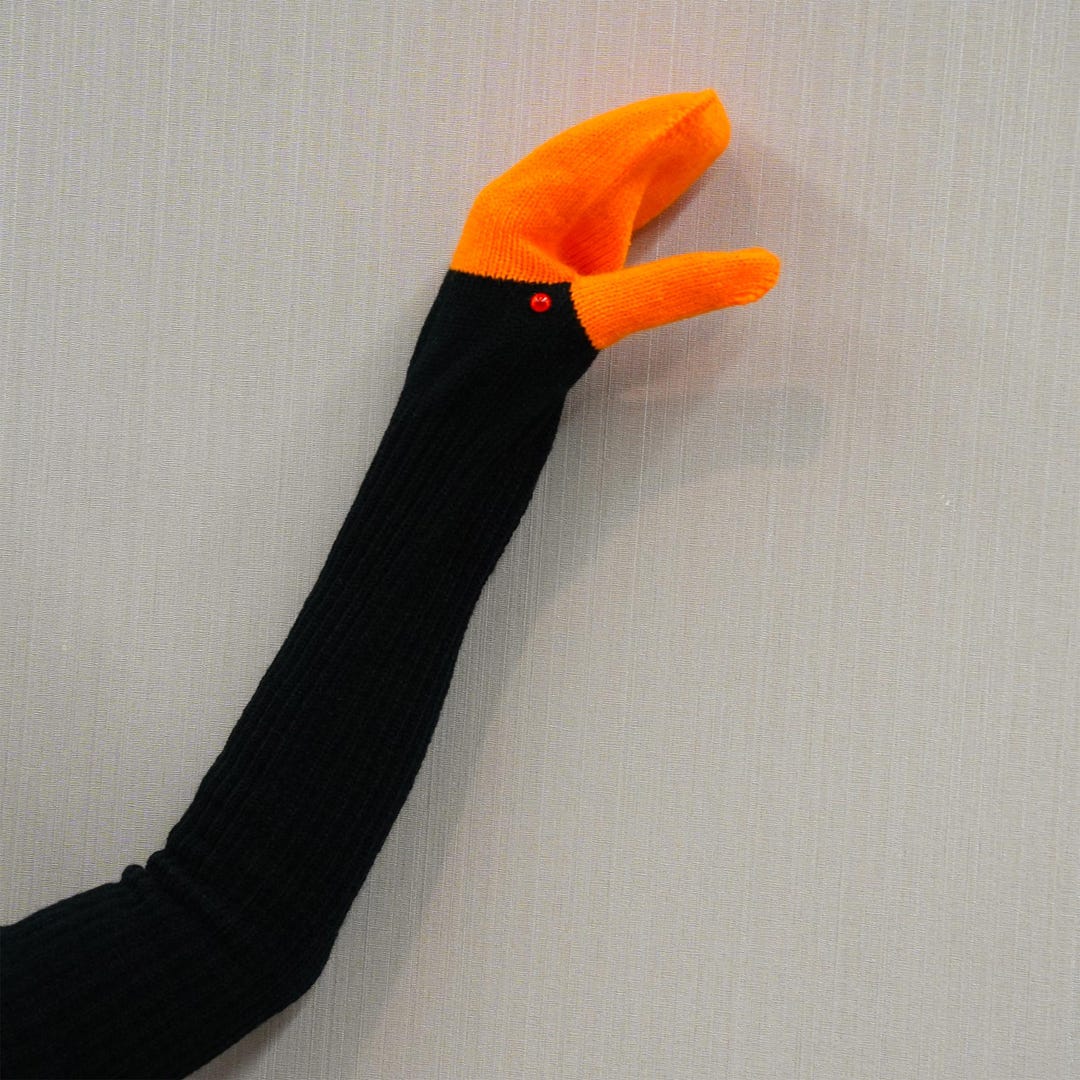 Personalization Winter Goose Gloves, Funny 3D Design, Stretchy Winter ...