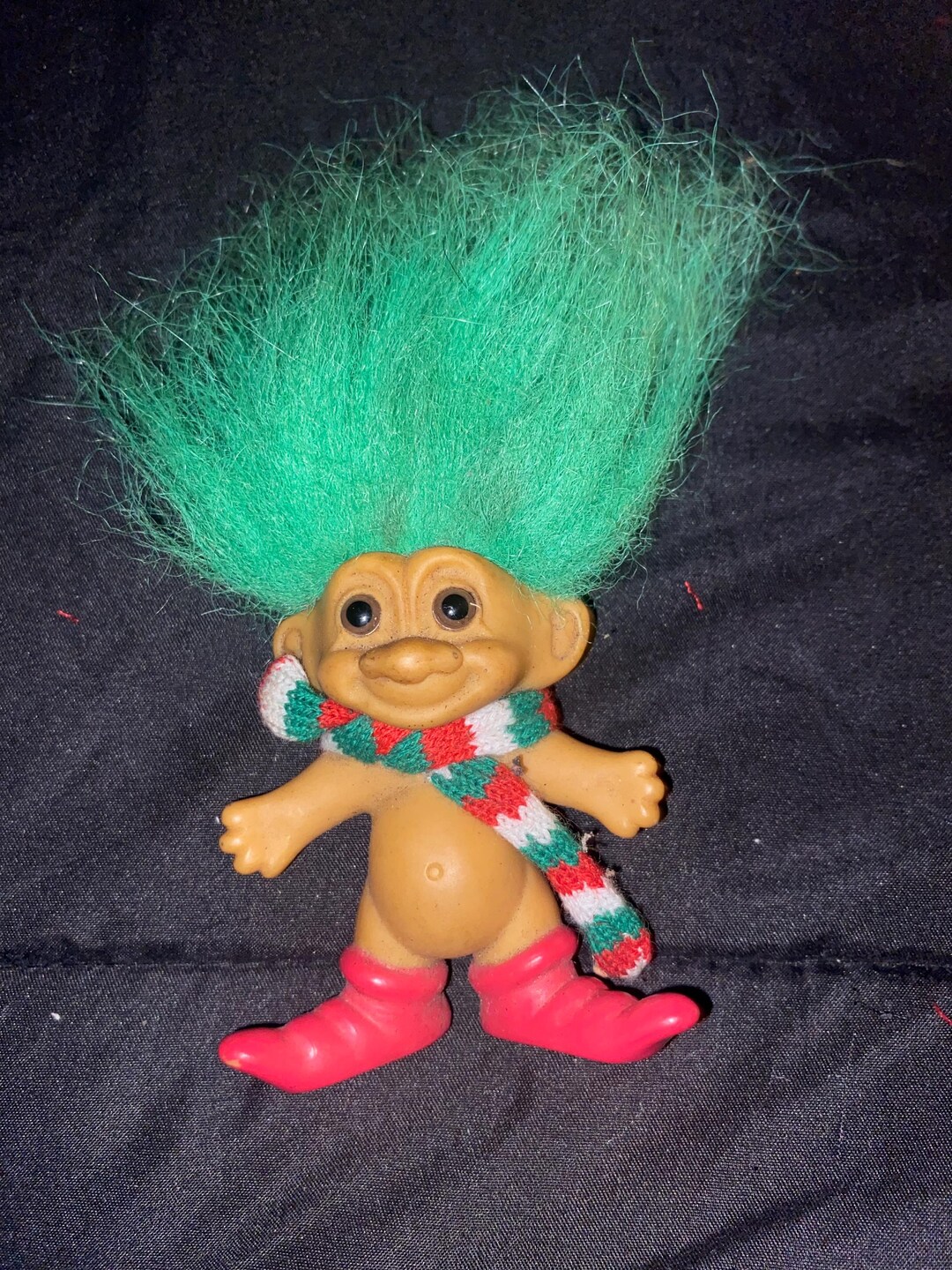 Vintage 90s Merry Little Trolls Christmas Elf by Russ Troll Doll With ...