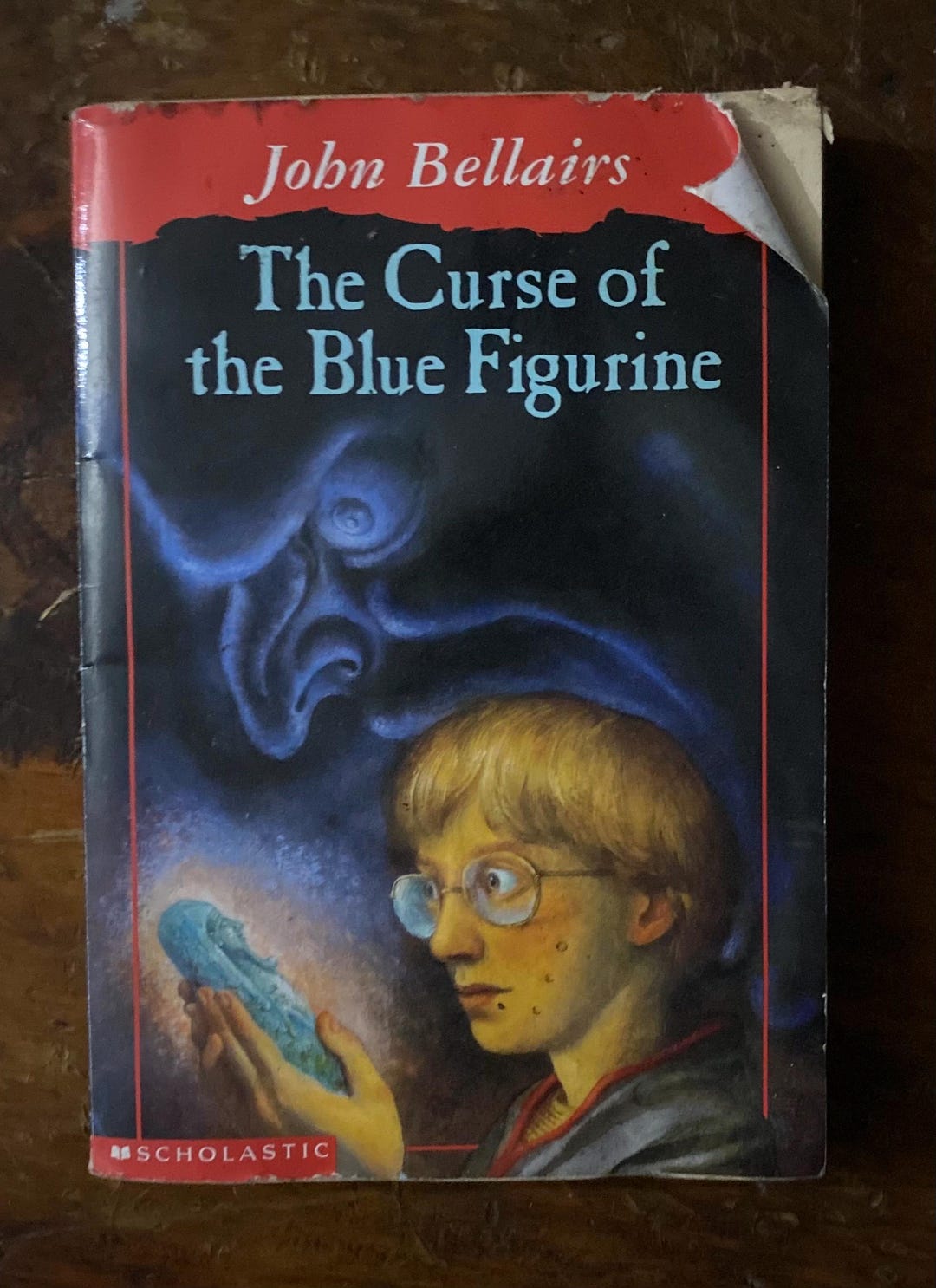 The Curse of the Blue Figurine" by John Bellairs, Scholastic Paperback ...