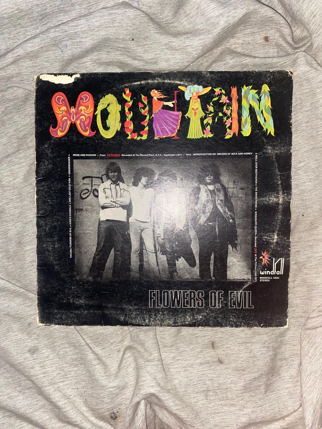 Vintage Mountain - Flowers of Evil Vinyl LP (1971) - Original Windfall ...