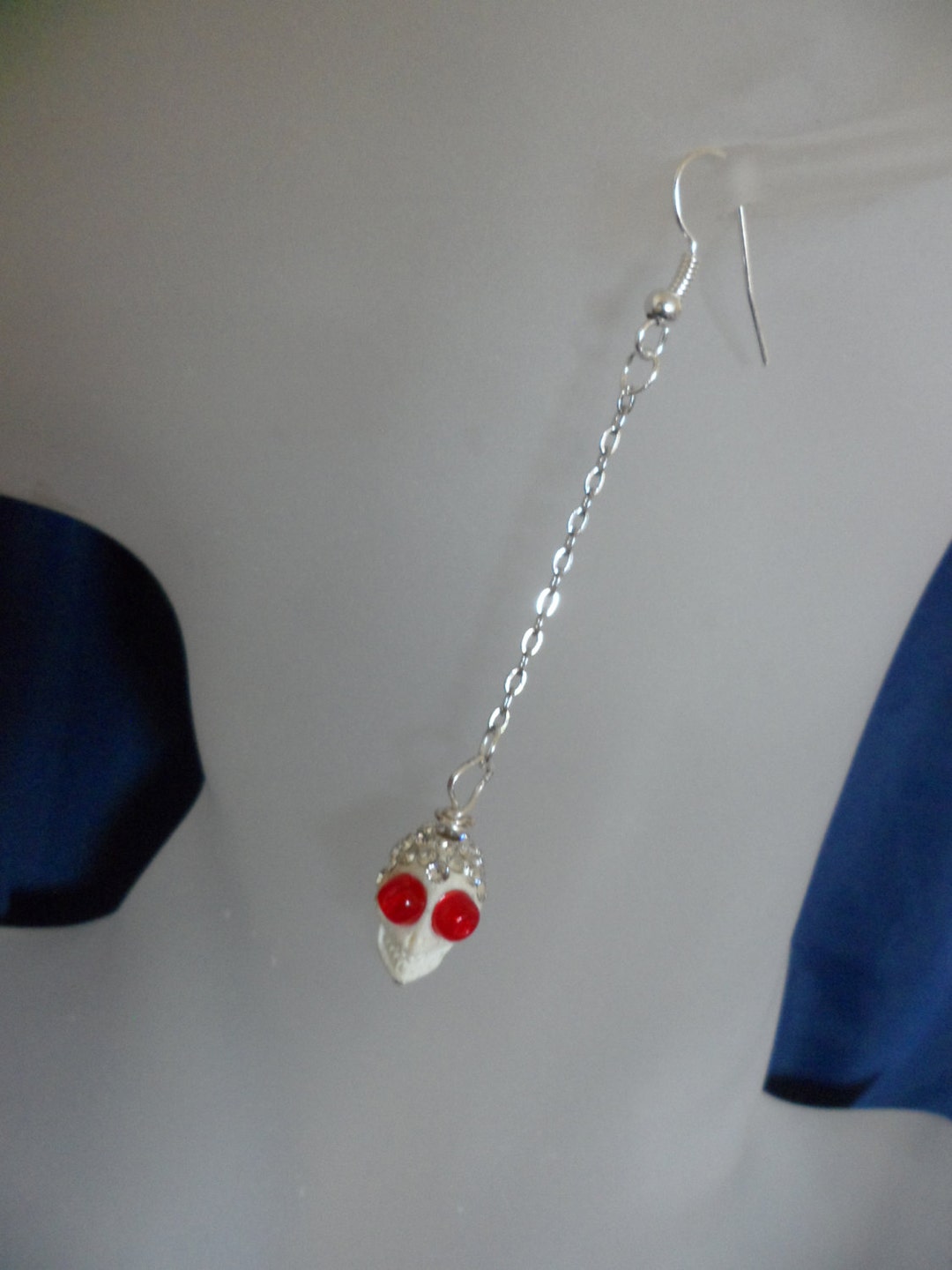 Crystal Encrusted Skull W Bulging Red Bead Eyes - Etsy