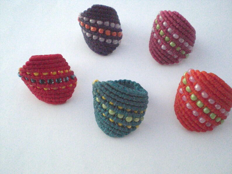 Macrame ring tutorial. Macrame ring for summer. Do it | Etsy