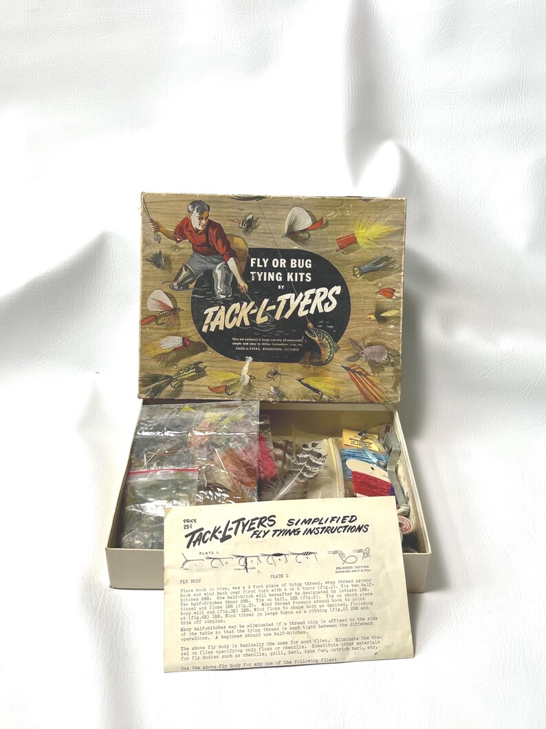 Vintage Tack-l-tyers Fly Tying Kit No. J31 -c.1946-1950s-used ...