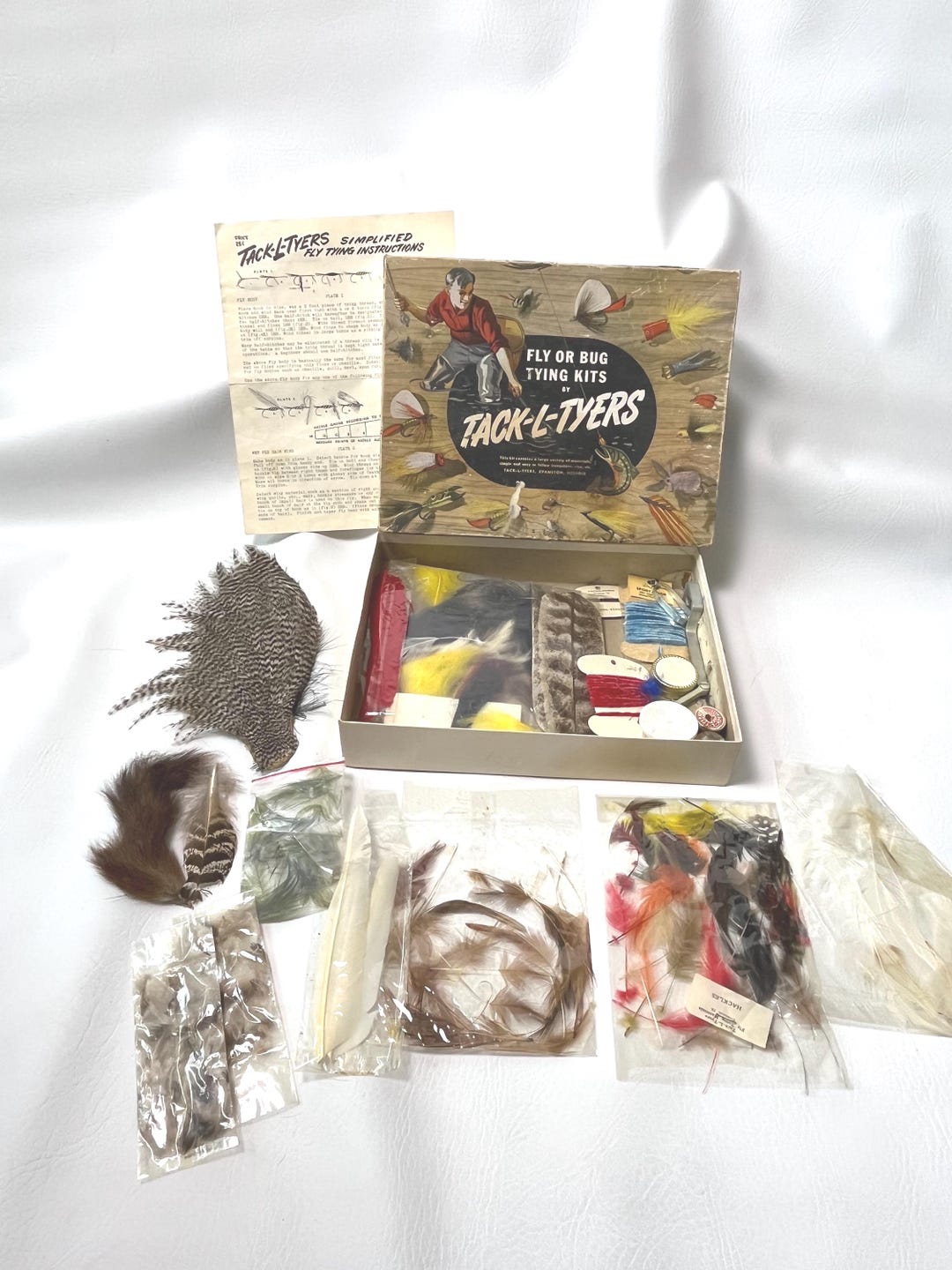 Vintage Tack-l-tyers Fly Tying Kit No. J31 -c.1946-1950s-used ...