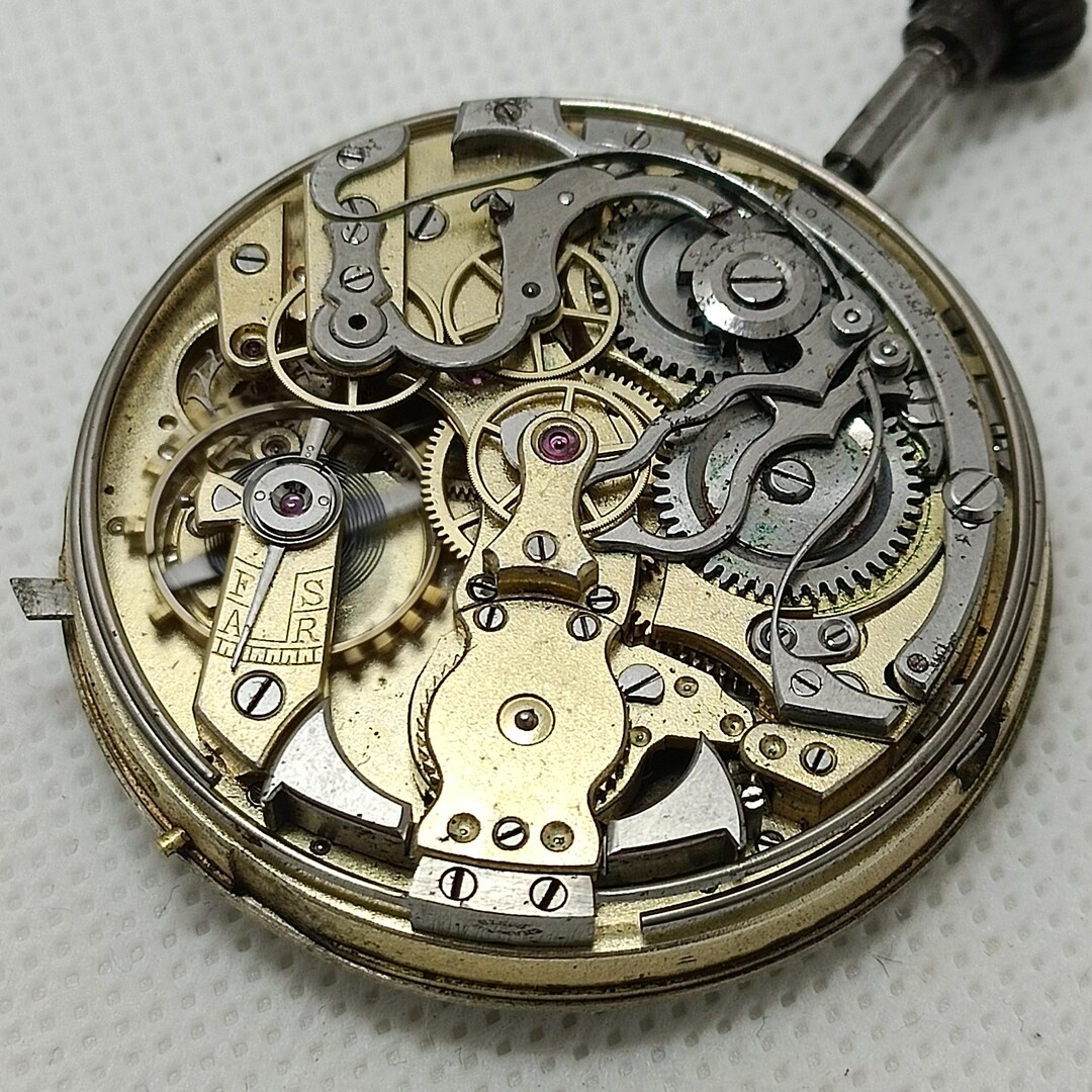 Antique Swiss Quarter Repeater J.barth & Fils Savonnette Stopwatch ...