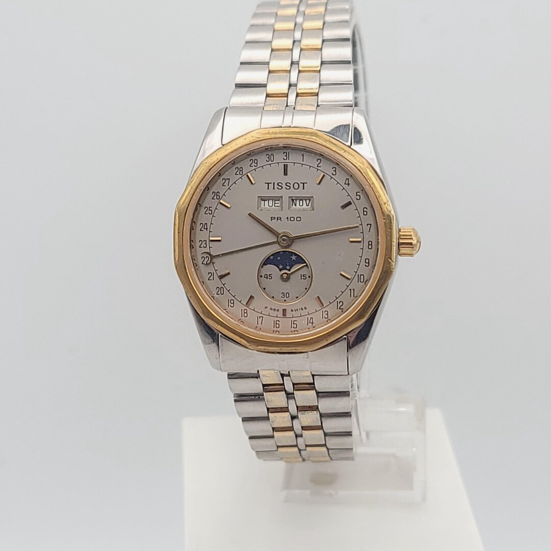Tissot PR-100 P356/456 Triple-date Moon-phase Very Rare Unisex Vintage ...