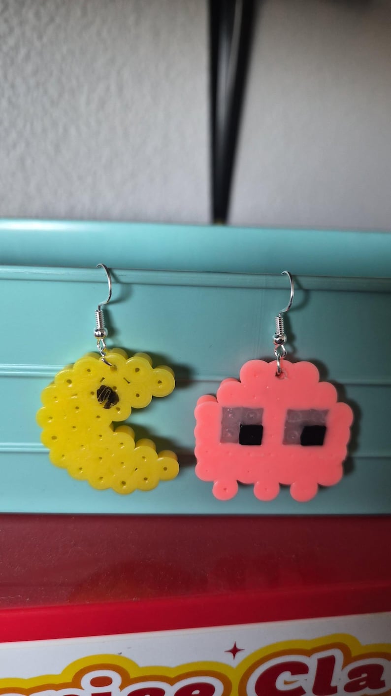 Pac Man Perler Earrings - Etsy